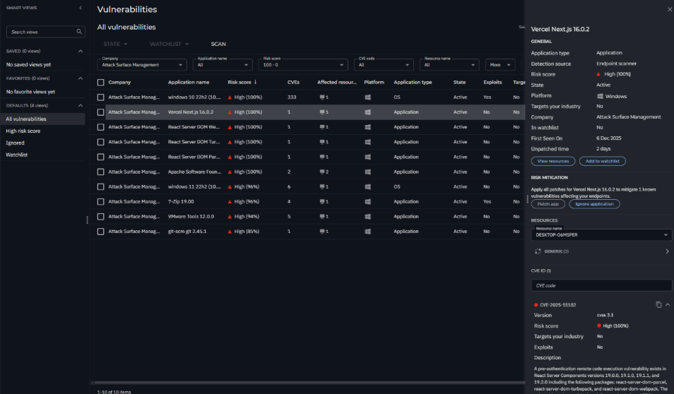 Technical Advisory: React2Shell Critical Unauthenticated RCE in React (CVE-2025-55182)